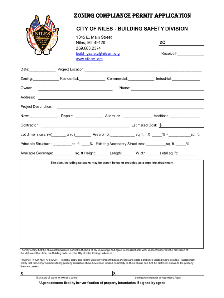 Fillable Online Zoning Compliance Application.xls Fax Email Print - pdfFiller