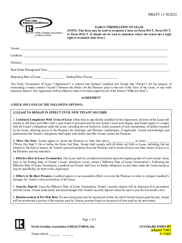Fillable Online (NOTE: This form may be used to terminate a lease on ...