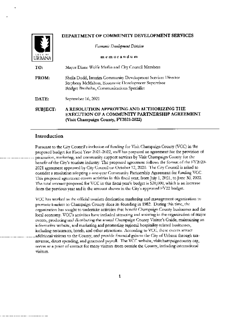 Fillable Online Sheila Dodd, Interim Community Development Services ...