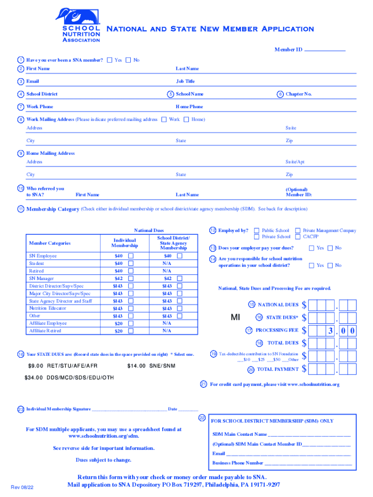 Fillable Online State Membership Applications Fax Email Print - pdfFiller