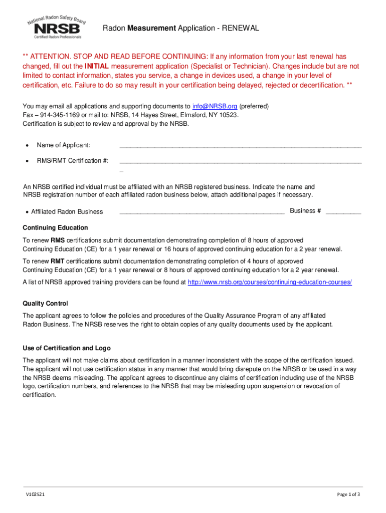 Fillable Online Application Guide Iowa Radon Mitigation Specialist ...