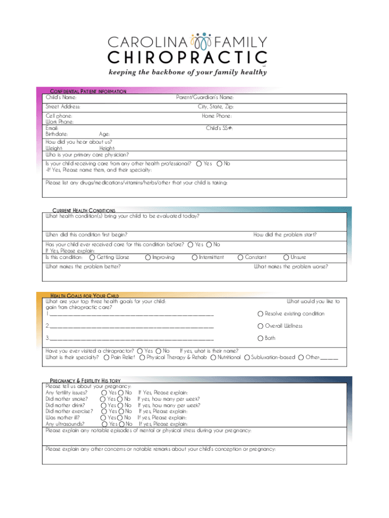 Fillable Online Personal Profile and Health History Fax Email Print ...