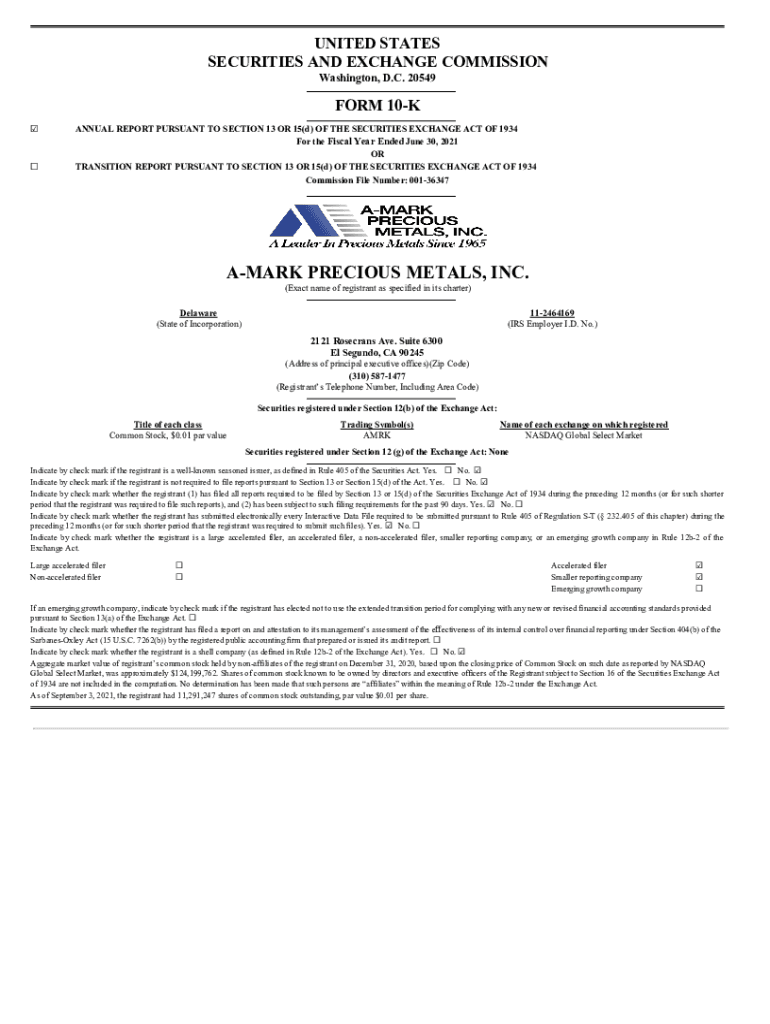 Fillable Online A-MARK PRECIOUS METALS, INC. Fax Email Print - pdfFiller