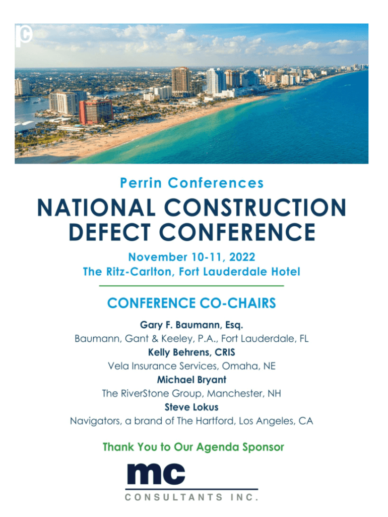 Fillable Online Event National Construction Defect Conference Fax Email ...