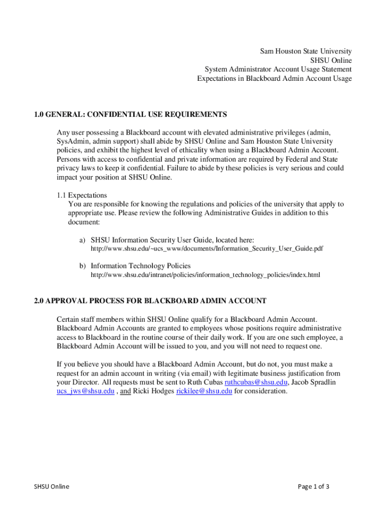 Fillable Online My Account - MySam - Sam Houston State University Fax ...