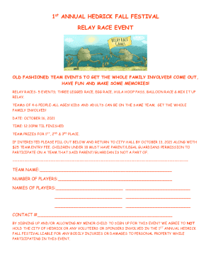 Fillable Online Team Building Relay Races for Your Next Event Fax Email ...