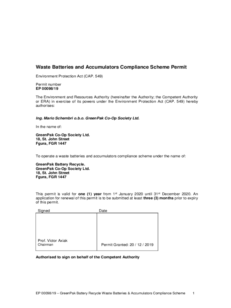 Fillable Online era org Waste Batteries and Accumulators Compliance Scheme ... Fax Email Print ...