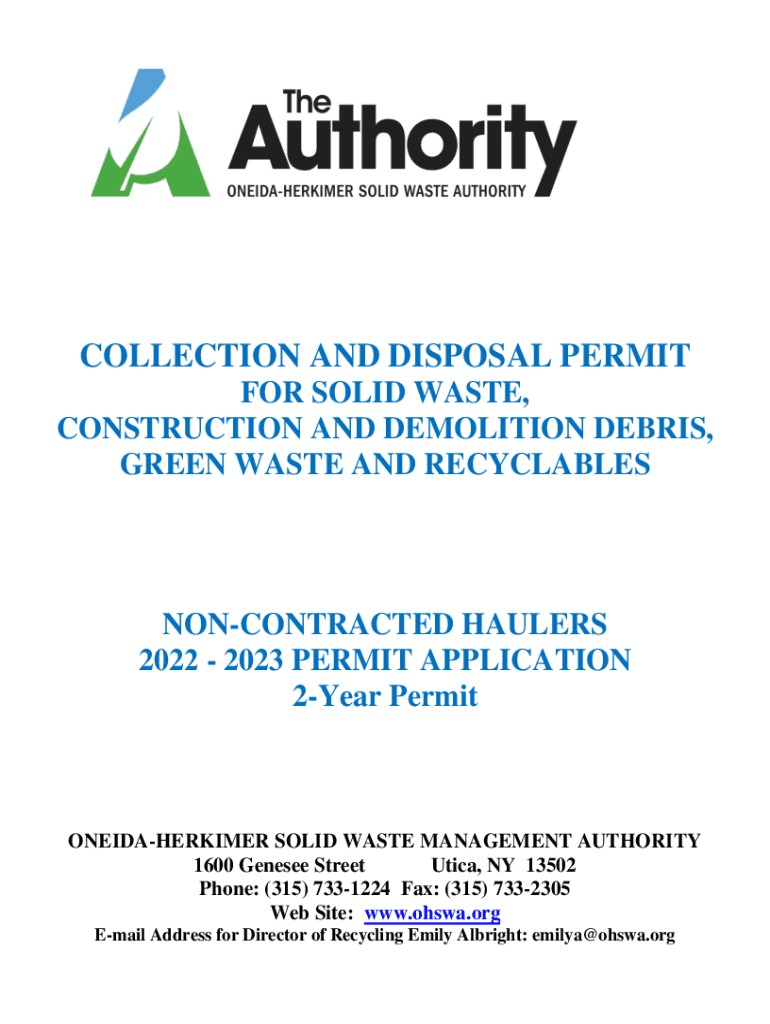 Fillable Online Waste and Materials Management Permits and General ...