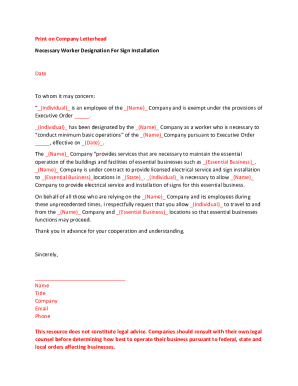 Fillable Online (Policy statement must be on company letterhead and ...