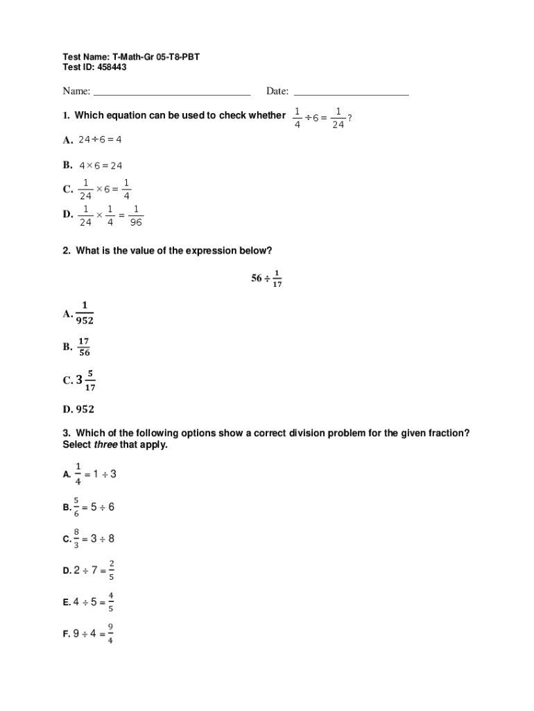 Fillable Online 1 Algebra 1 Keystone Review A1.1.1.1 Represent and/or ...