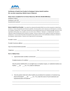 Fillable Online Form WH-380E: Certification of Health Care Provider ...