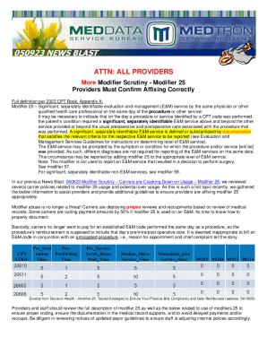 Fillable Online Using modifier 25 on an E/M visit: Is it worth it? Fax ...