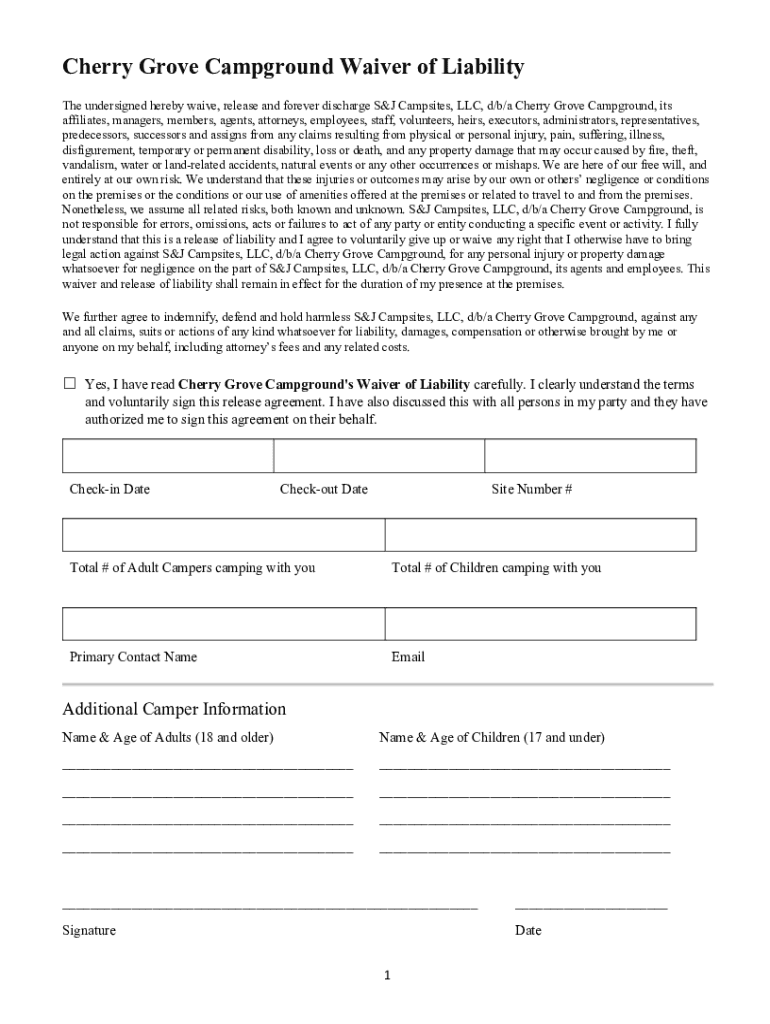 Fillable Online release of all claims, waiver of liability Fax Email ...