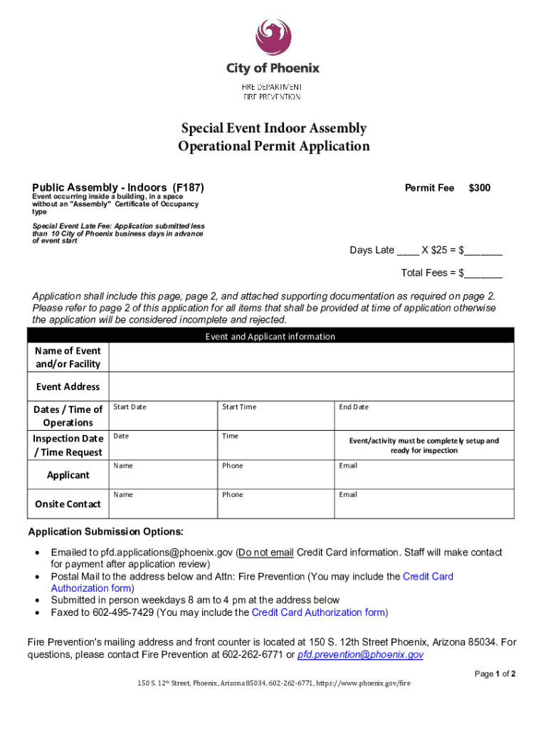 Fillable Online Trade Show and Exhibits Operational Permit Application ...