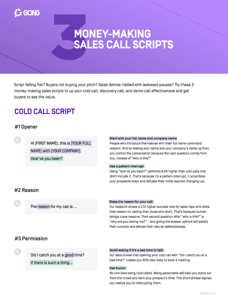 Fillable Online Cold Calling Scripts 14 Examples Templates And Tips Fax Email Print Pdffiller