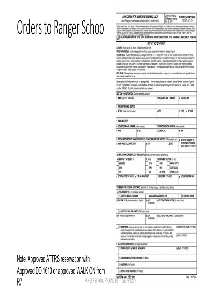 Fillable Online Top 10 Best Packing List Items for Ranger School ...
