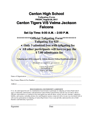 Fillable Online Canton High School Canton Tigers V/S Velma Jackson ...