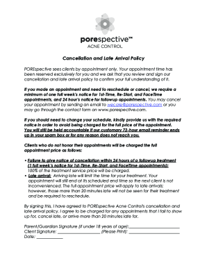 Fillable Online cancellation and late arrival policy new logo 6 6.pages ...