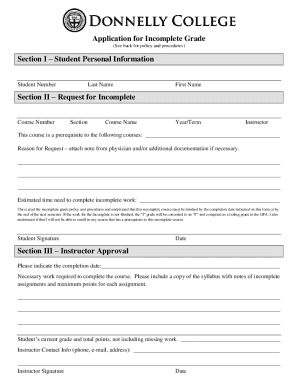 Fillable Online Incomplete Grades (Undergraduate & Graduate) Fax Email ...