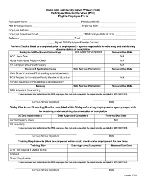 Fillable Online (PDS) Eligible Employee Form Fax Email Print - pdfFiller