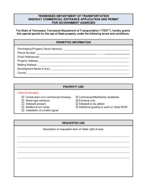 Fillable Online TENNESSEE - Federal Motor Carrier Safety Administration ...