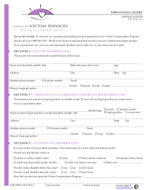 Fillable Online Washington State Crime Victim Compensation Program Fax ...