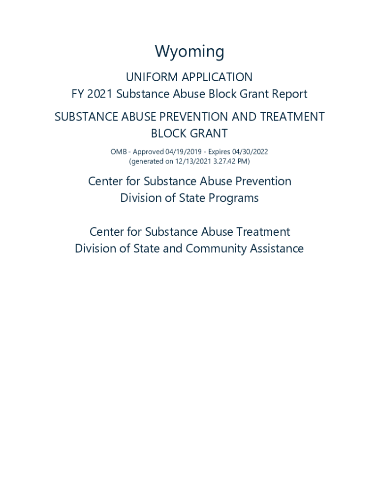 Fillable Online FY 2022 2023 MH SA Block Grant State Plan Fax Email Print - pdfFiller