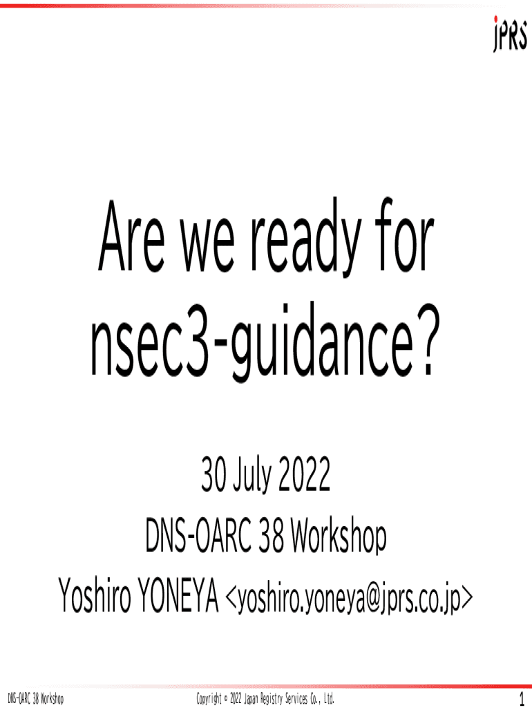 Fillable Online Are we ready for nsec3-guidance? Fax Email Print ...