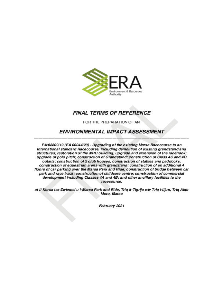 Fillable Online era org FINAL TERMS OF REFERENCE Fax Email Print ...