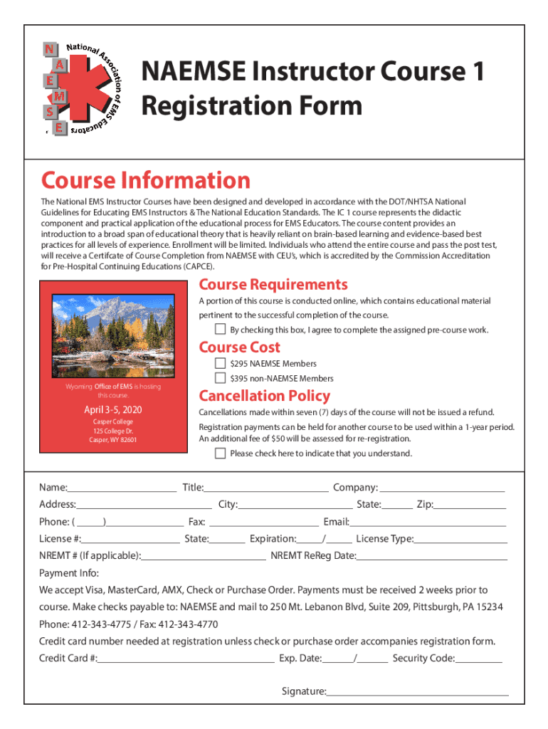 Fillable Online Level 1 Instructor Course - General Information Fax Email Print - pdfFiller