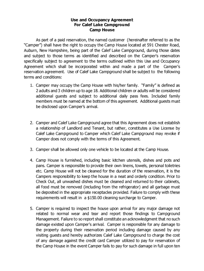 Fillable Online Use and Occupancy Agreement: What You Need to Know Fax ...