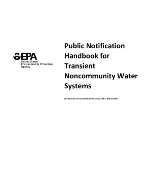 Fillable Online Public Notification Handbook for Transient Noncommunity ...