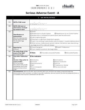 Fillable Online Adverse Event (AE) Report Form Fax Email Print - pdfFiller