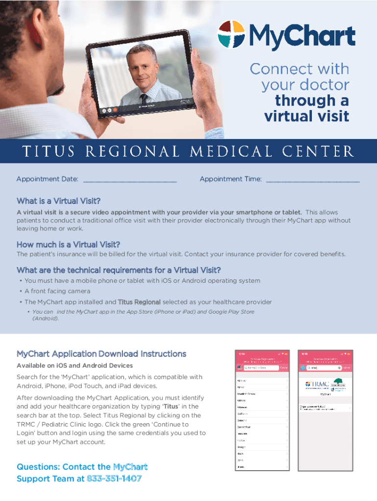 Fillable Online Virtual Visits for health insurance plans through work Fax Email Print - pdfFiller
