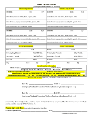 Fillable Online New Patients + Forms - Pediatric Health Center Fax ...