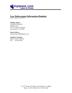 Fillable Online info publicintelligence Law Enforcement Information ...