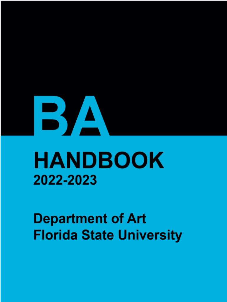 Fillable Online art fsu BA HANDBOOK - FSU Art Department - Florida ...