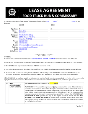 Fillable Online Lease Truck Form Agreement - Fill Online, Printable ...