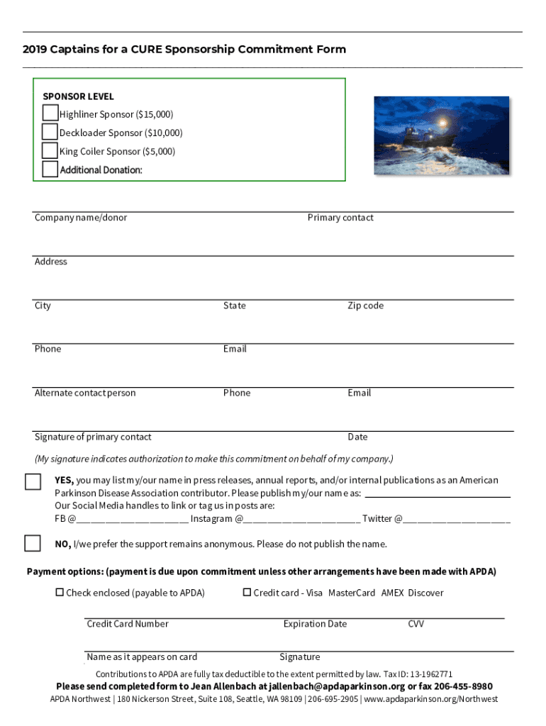 Fillable Online Deadliest Catch Captains Fundraise for a Cure Fax Email Print - pdfFiller
