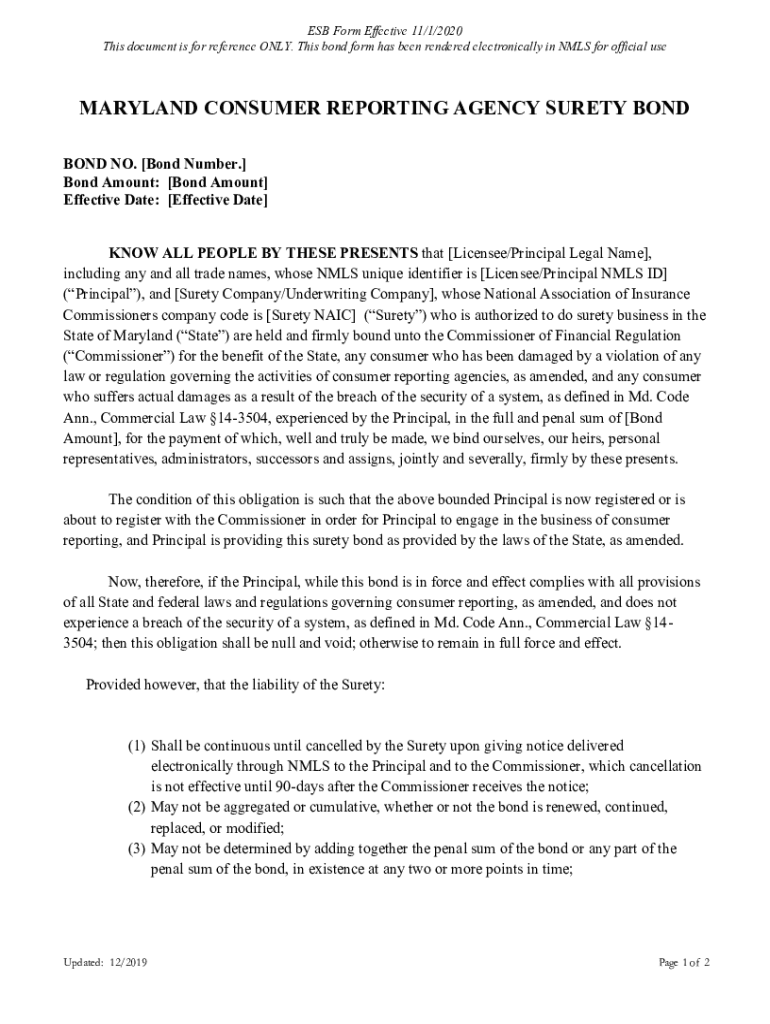 Fillable Online mortgage nationwidelicensingsystem MARYLAND CONSUMER ...