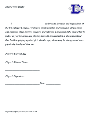 Fillable Online Abiding by the rules, etiquette and sportsmanship ...