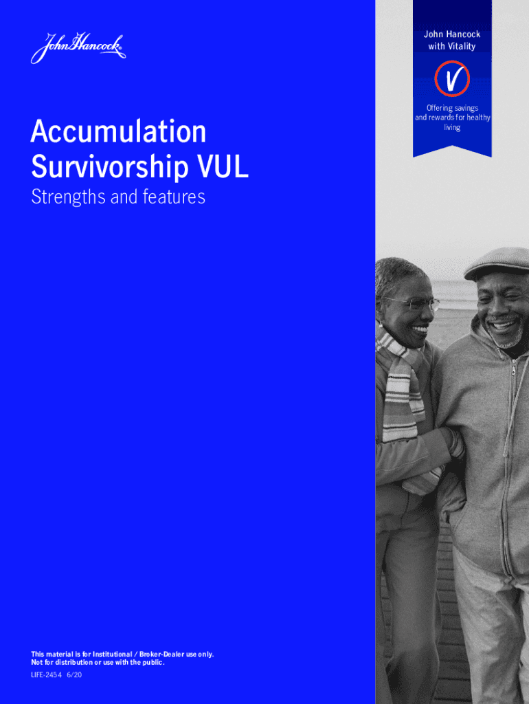 Fillable Online Accumulation Survivorship VUL producer guide. A producer-level brochure that ...