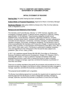 Fillable Online Initial Statement Of Reasons. Initial Statement Of ...