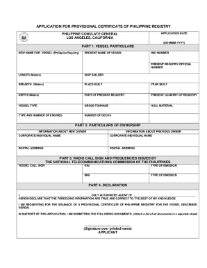 Fillable Online APPLICATION-FOR-PROVISIONAL-CERTIFICATE-OF- ... Fax Email Print - pdfFiller