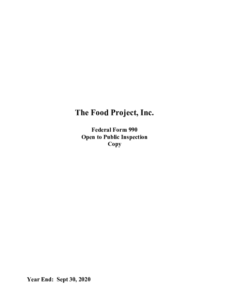 Fillable Online Federal Form 990 Open to Public Inspection Copy Year End Fax Email Print - pdfFiller