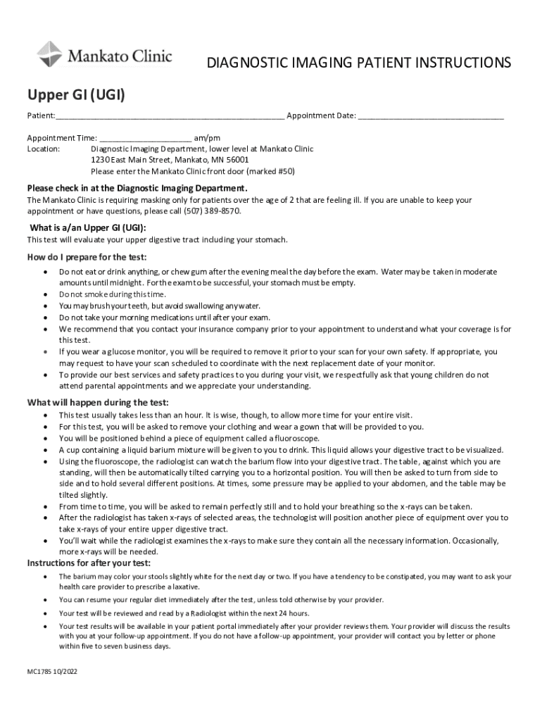 Fillable Online Upper GI and small bowel series Fax Email Print - pdfFiller