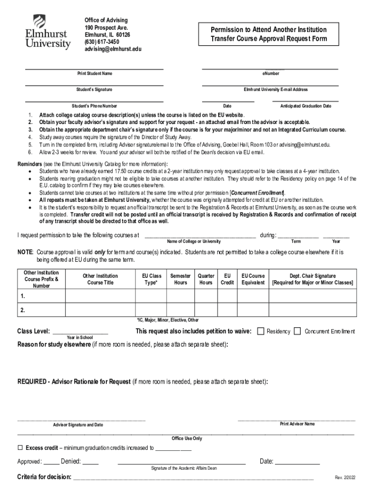 Fillable Online Academic Advising Permission Form Fax Email Print ...