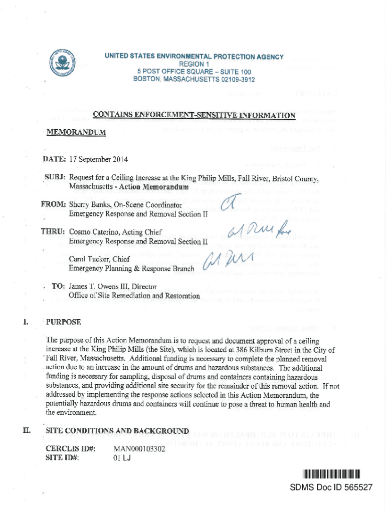 Fillable Online ACTION MEMORANDUM - REQUEST FOR A CEILING INCREASE Fax ...