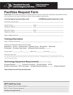 Fillable Online SPTC Facilities Request Form Fax Email Print - pdfFiller
