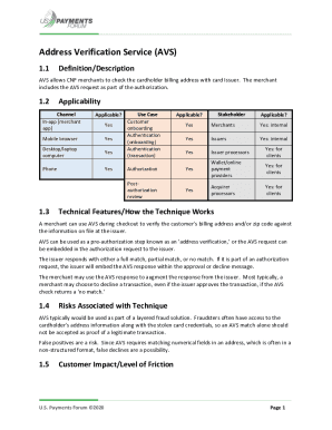 Fillable Online What is AVS Check? Address Verification Service Meaning ...
